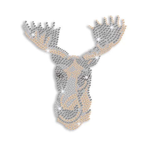 Sparkle Rhinestone and Rhinestud Deer Iron on Motif - CSTOWN