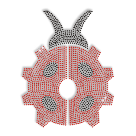 Custom Cute Red Ladybug Rhinestone Iron ons - CSTOWN