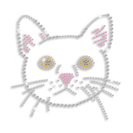Colorful Cat Layout Iron-on Rhinestone Transfer - CSTOWN