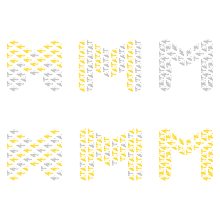 Hot-fix Letter M Nailhead Pattern Transfer - CSTOWN