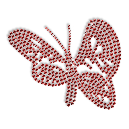 Ruby Butterfly Custom Rhinestone Iron ons - CSTOWN