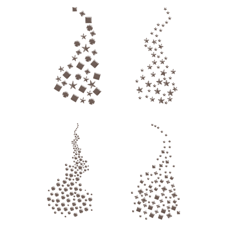 Clear Iron on Half Round Stud and Antique Metal Motif - CSTOWN