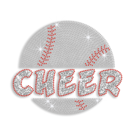 Custom Baseball Cheer Rhinestone Glitter Iron on Transfer - CSTOWN
