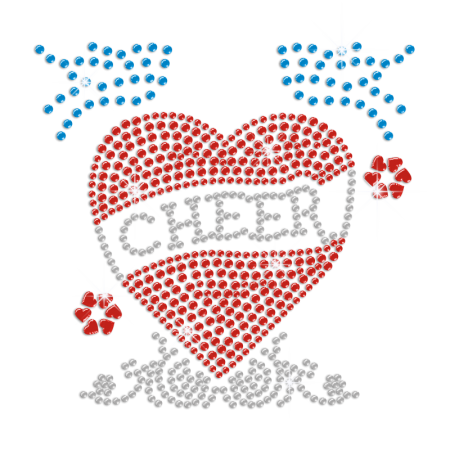 Bling Custom Lead Free Cheer Iron on Rhinestone Transfer - CSTOWN