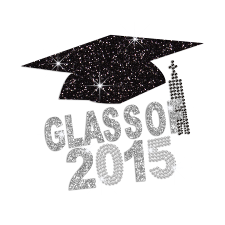 Glittering Class of 2015 Iron on Rhinestone Transfer Decal - CSTOWN
