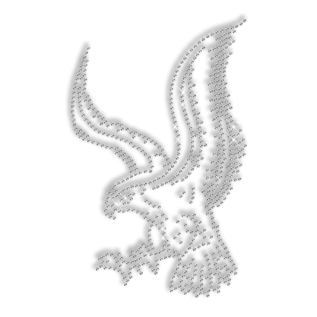 Shining Rhinestone Eagle in the Air Iron on Transfer Motif for Clothes ...