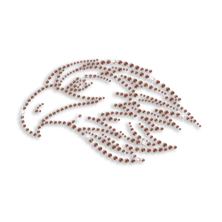 Brown Customized Eagle Ironon Rhinestone Transfer for T-shirts - CSTOWN