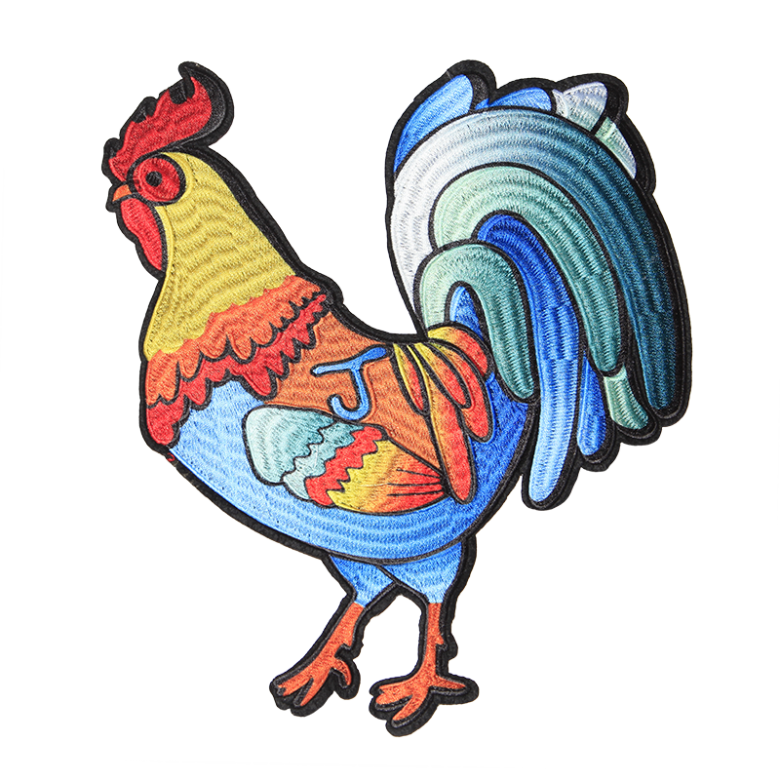 Custom Rooster Embroidered Patches Design Online - CSTOWN