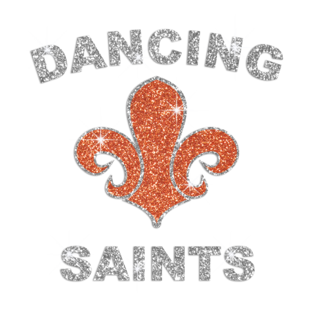 Dancing Saints Fleur De Lis Hot Fix Glitter Transfer - CSTOWN