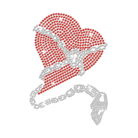 A Shackled Heart Iron on Rhinestone Transfer - CSTOWN