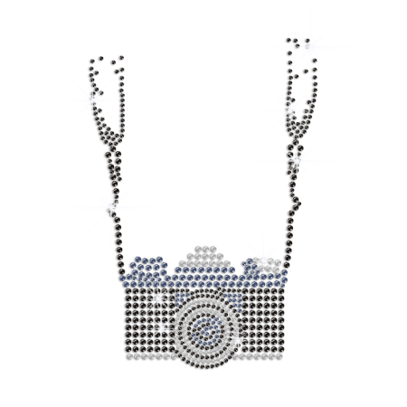 Bling Camera Iron on Rhinestone Transfer - CSTOWN