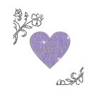 Happy Mother's Day with Glittering Heart Iron on Rhinestone Transfer ...