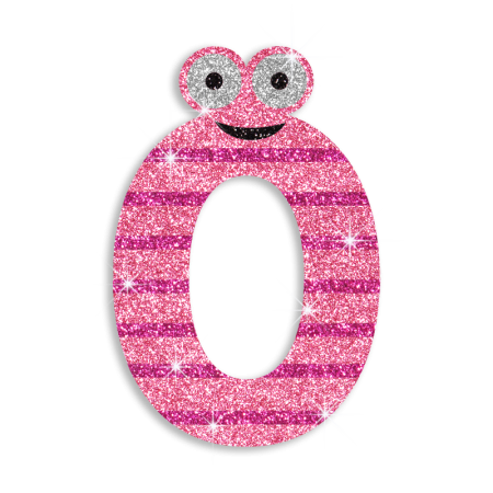 Cute Little Number 0 Glitter Iron-on Transfer - CSTOWN