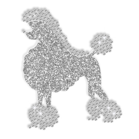 Funny Fluffy White Dog Hotfix Bling Design - CSTOWN