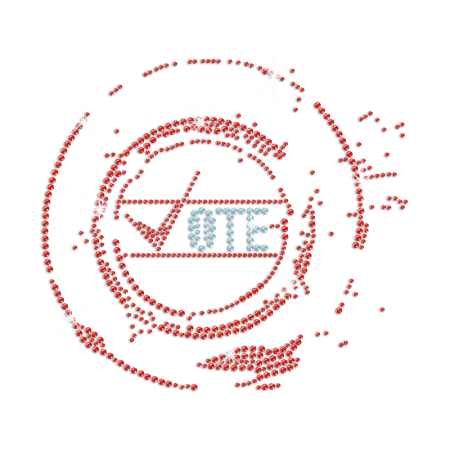 2016 Presidential Vote Iron on Rhinestone Transfer Motif - CSTOWN