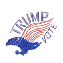 Vote for Trump Iron on Rhinestone Transfer Motif - CSTOWN