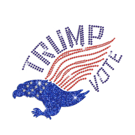 Vote for Trump Iron on Rhinestone Transfer Motif - CSTOWN
