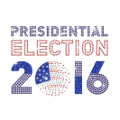 Customized 2016 American Presidential Election Rhinestone Glitter Iron ...