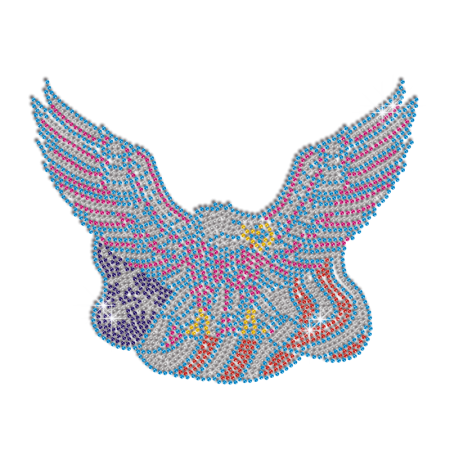 Flying Bald Eagle Heat Press Rhinestone Transfer - CSTOWN