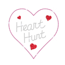 Heart Hunt Iron on Glitter Rhinestone Transfer Decal - CSTOWN