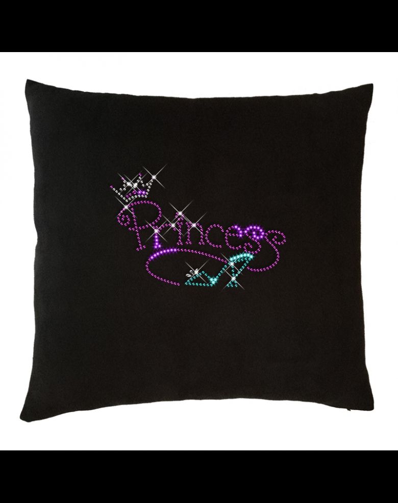 Rhinestone Princess Crown Heels Graphics Home Decor Throw Pillow - CSTOWN