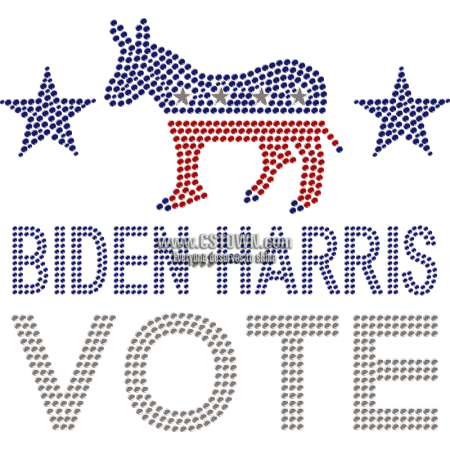 Vote for the Democratic Party Hotfix Rhinestone Transfer - CSTOWN