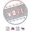 2020 Vote for America Rhinestone and Printable PU Transfer - CSTOWN
