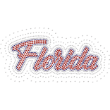 Shining Florida Red Rhinestone Heat Transfer - CSTOWN