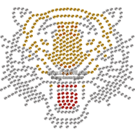 Bold and Powerful Tiger Rhinestone Iron-on Heat Transfer for Mask - CSTOWN