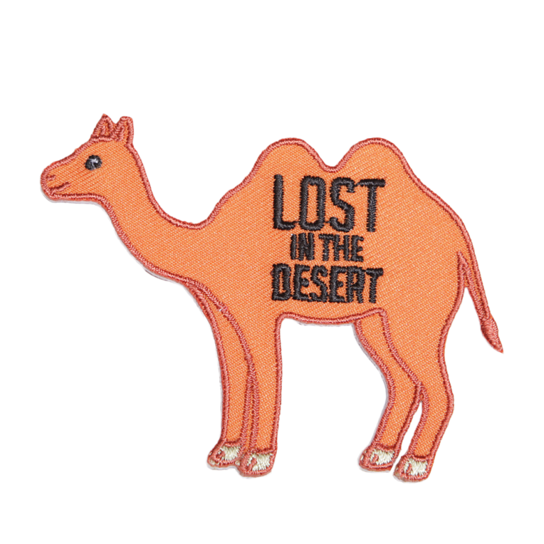 Orange Camel Lost in the Desert Embroidery Patch - CSTOWN