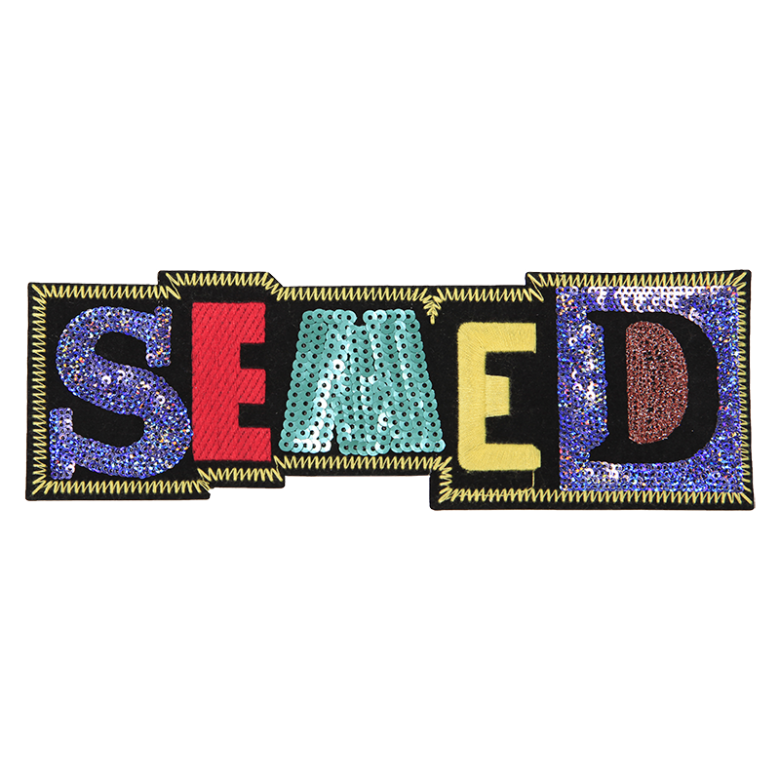 Stylish Letter Embroidery Patch Sequin Patch - CSTOWN