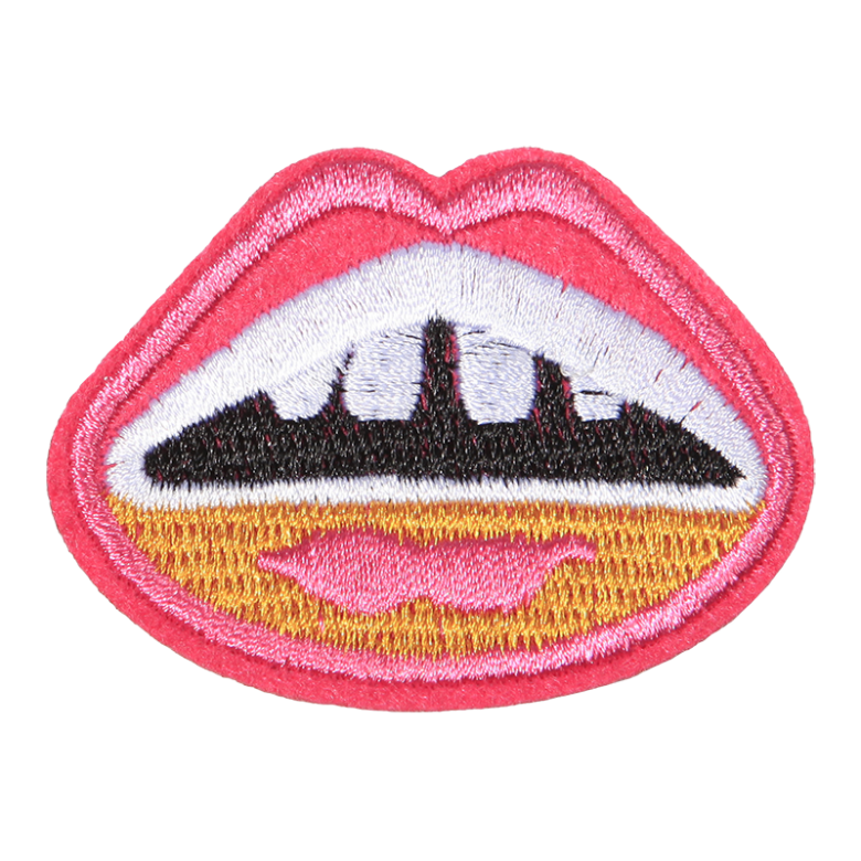 Custom Embroidery Pink Lip Patch - CSTOWN